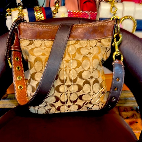 Bags | Coach Monogram Crossbody Vintage | Poshmark